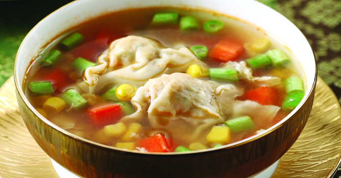 Sup Pangsit Isi Udang